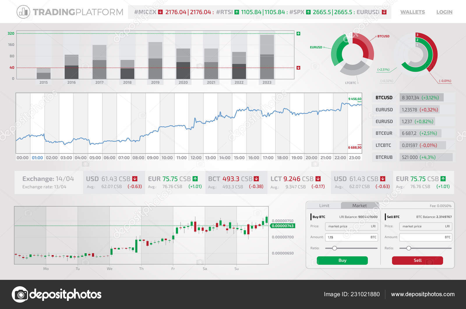 Trading Infographic Elements Stock Vector Image by ©ConceptCafe #231021880