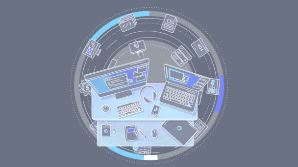 Promotional Web development animated poster — Stock Video © ConceptCafe ...