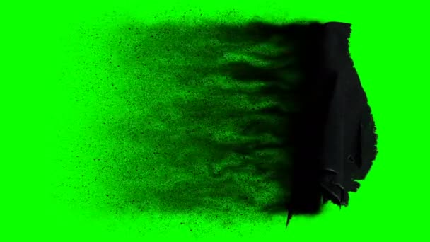 Scary, fear ghost with dark particles. Realistic green screen 4k ...