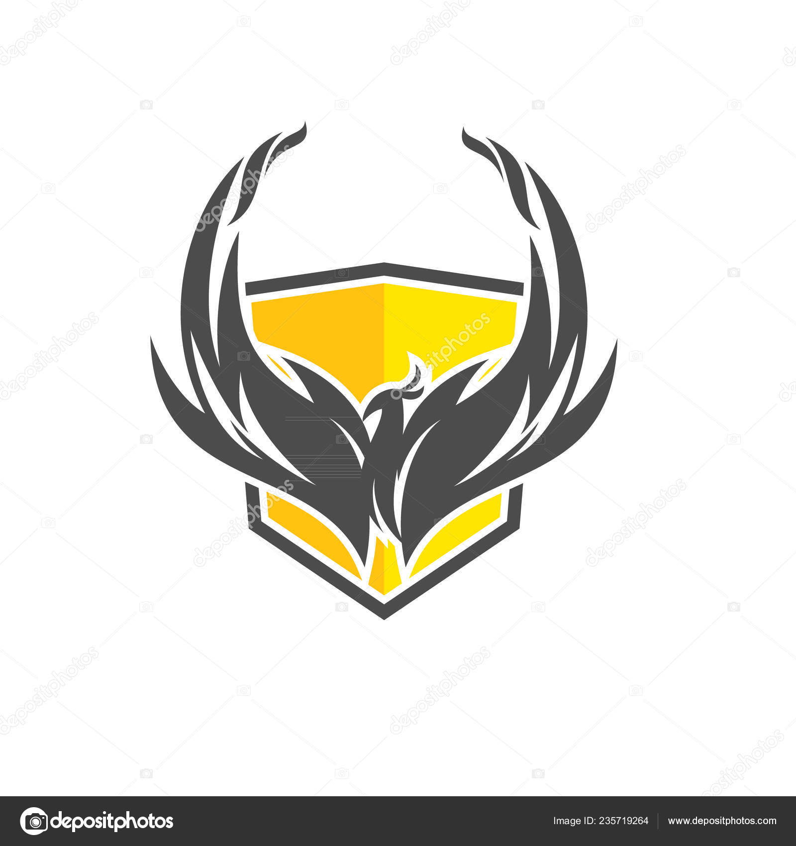 Logo Icon Template Graphic Design Phoenix Theme Stock Vector Image by ...