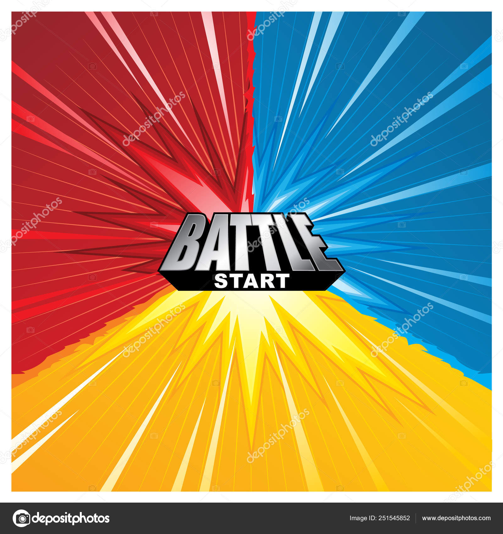 Comic Style Background Fighting Duel Battle Royal Scenes Stock Vector ...