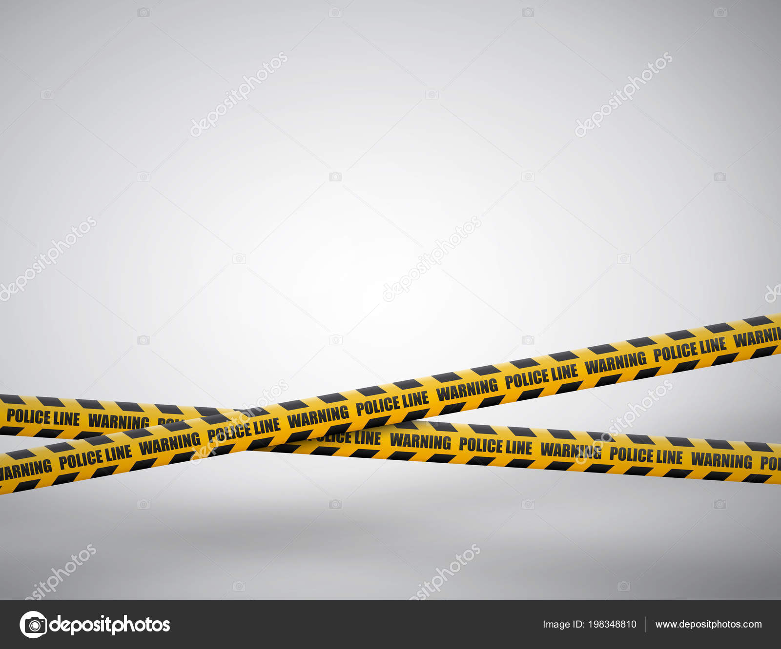 Caution lines isolated. Warning tapes. Danger signs. Vector ...