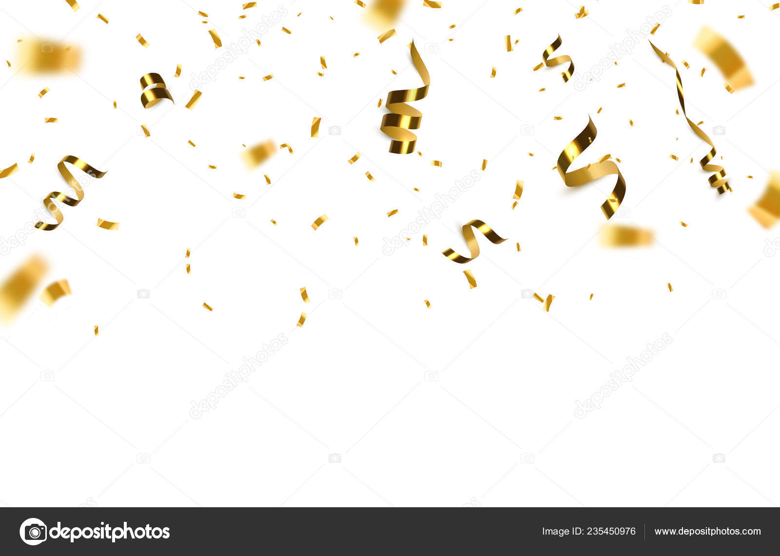 Gold Confetti Clipart Animations