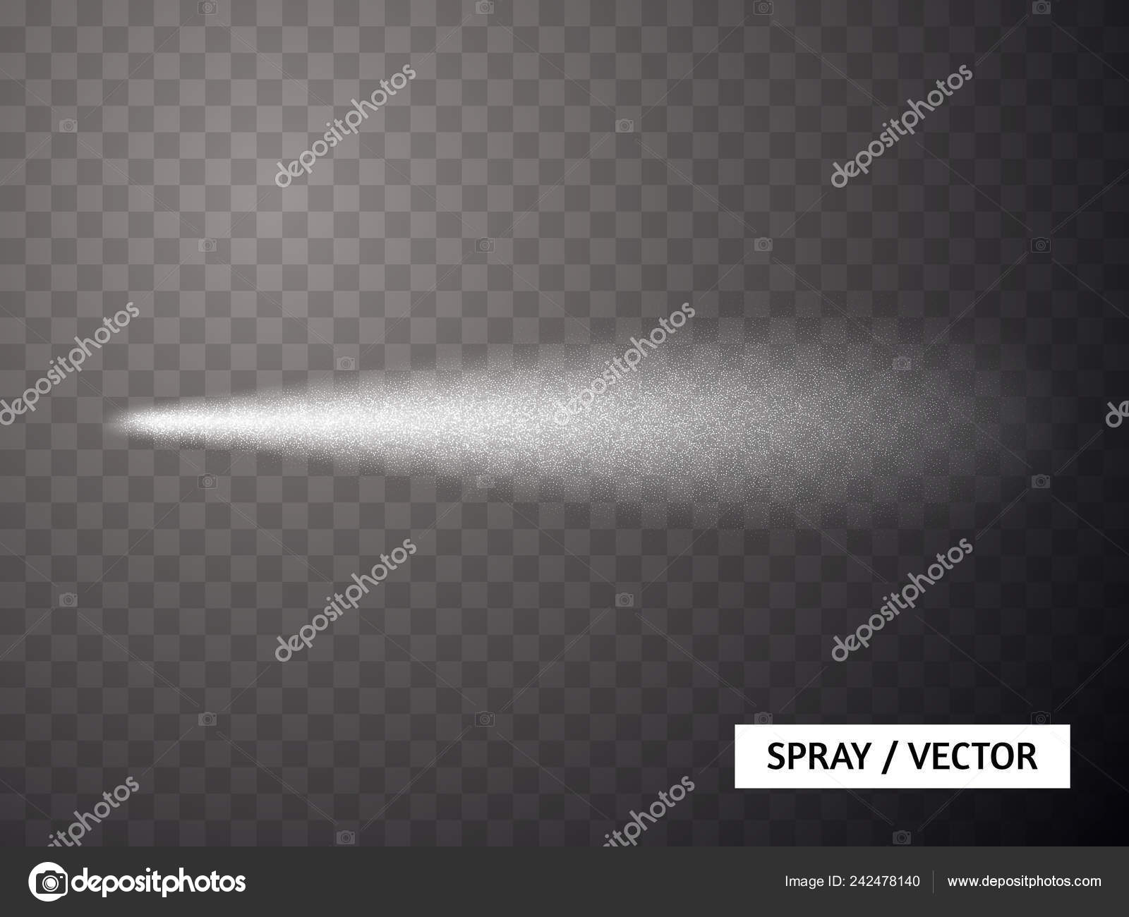 Spray effect isolated on transparent background. Vector illustration ...
