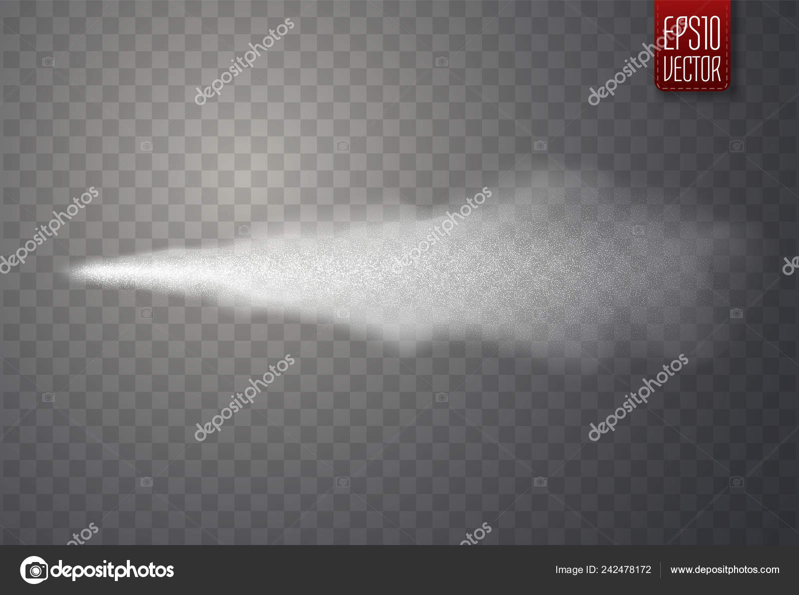 Spray effect isolated on transparent background. Vector illustration ...