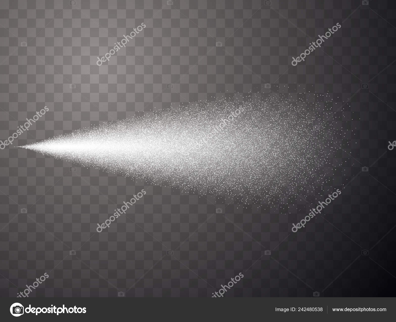 Spray effect isolated on transparent background. Vector illustration ...