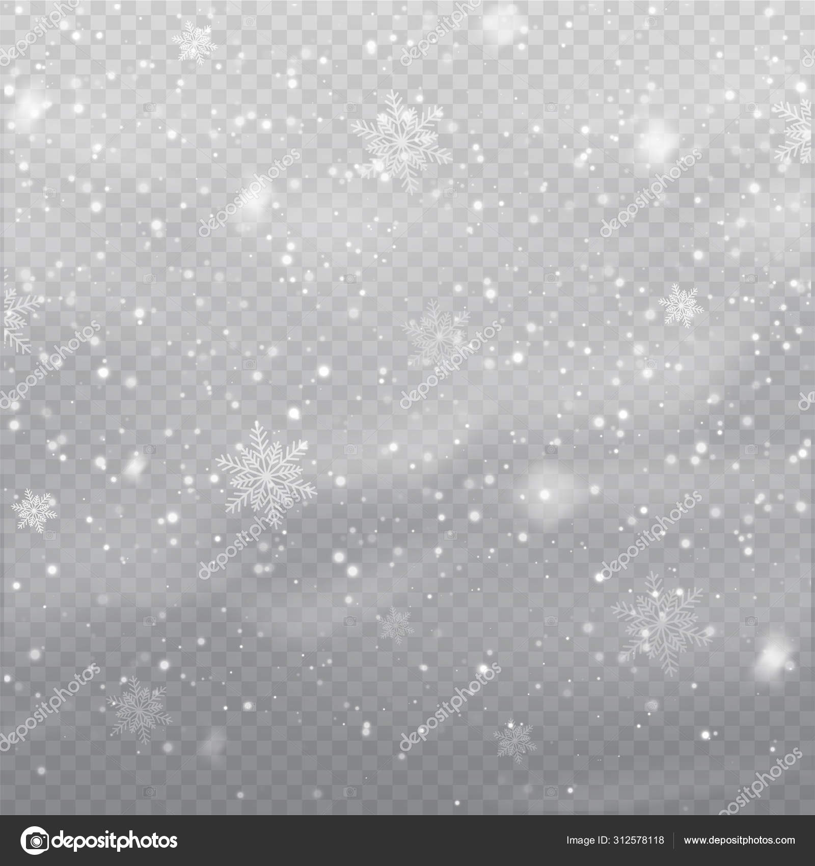 Snow isolated on transparent background Stock Vector by ©Ket4up 312578118