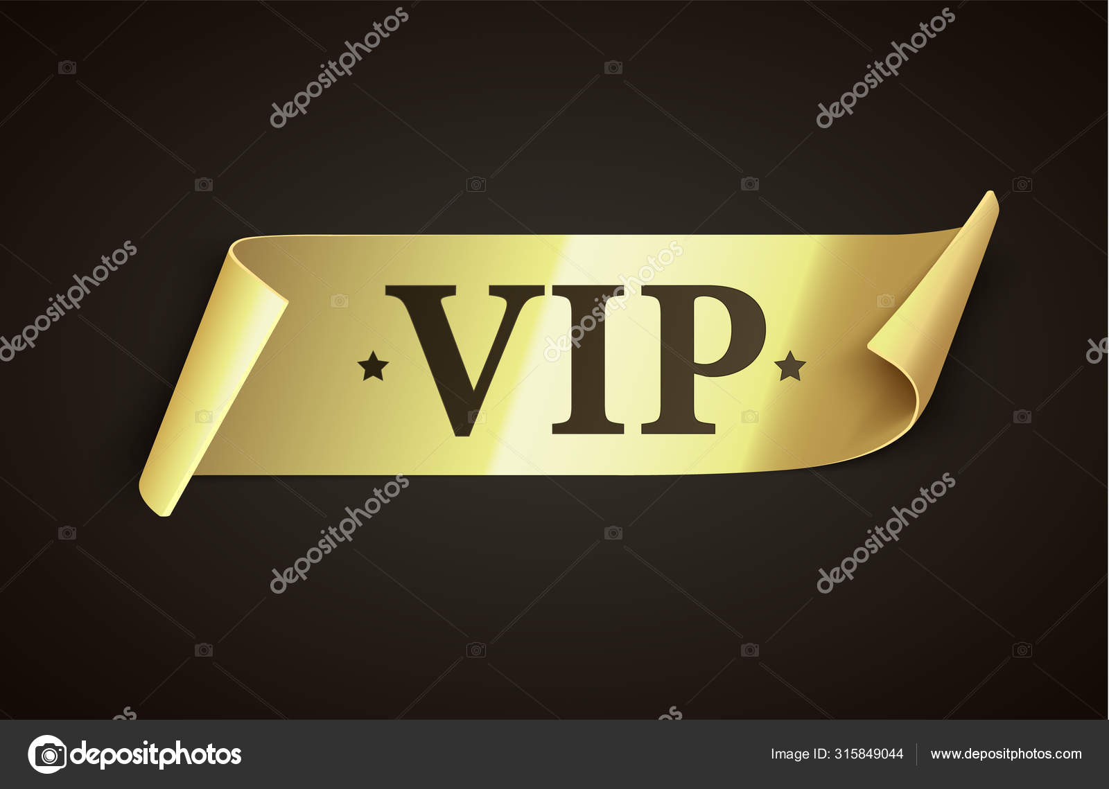 Vip label. Vector black banner Stock Vector by ©Ket4up 315849044