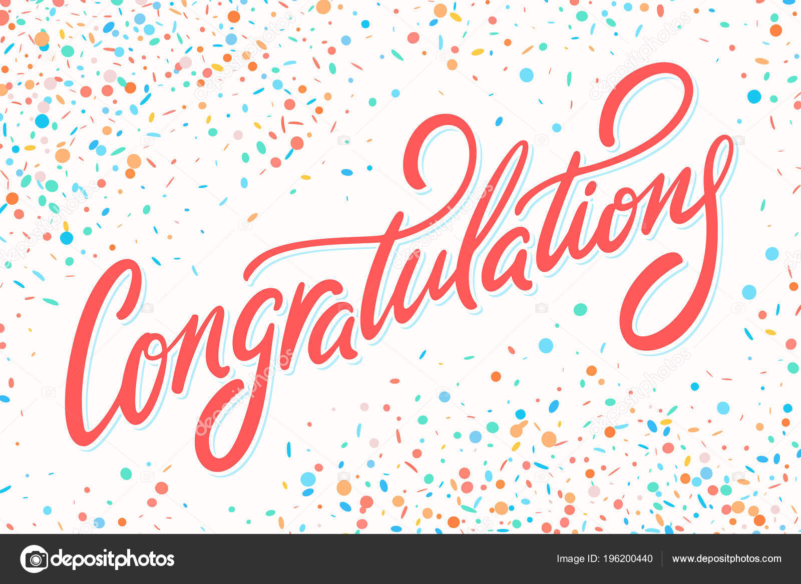 Congratulations card. Hand lettering Stock Vector Image by ©alexgorka ...