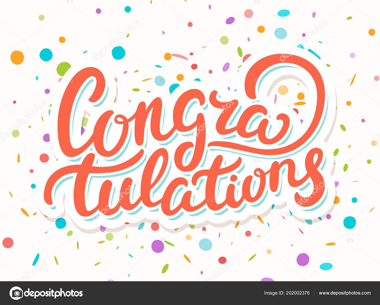 Congratulations card. Hand lettering Stock Vector Image by ©alexgorka ...