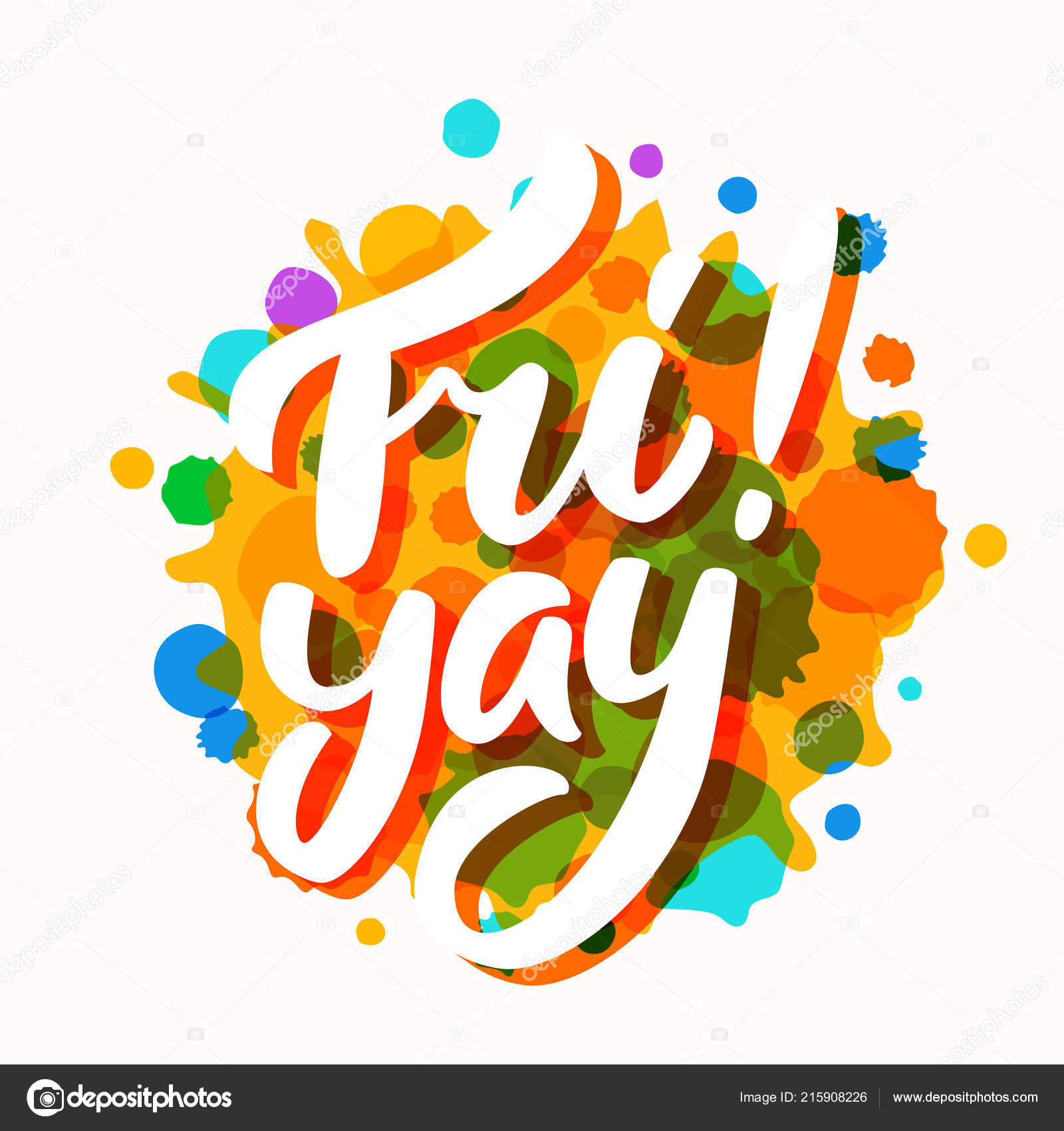Fri yay. Happy friday. Vector lettering. — Stock Vector © alexgorka ...