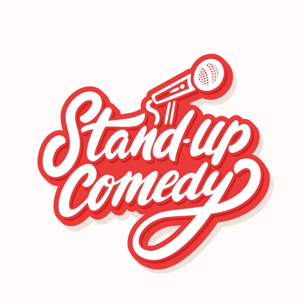 Stand up comedy. Vector lettering poster template. Stock Vector by ...