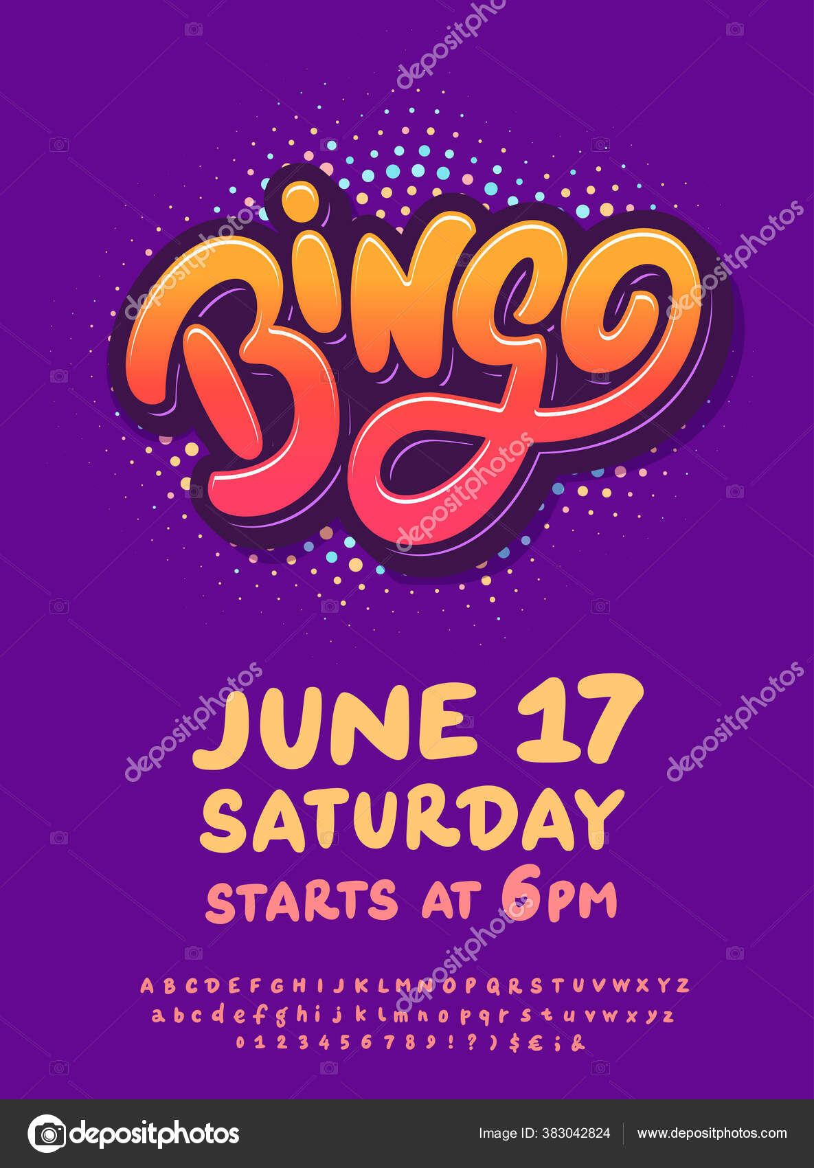 Bingo. Vector invitation flyer. Stock Vector by ©alexgorka 383042824🐨 ... Bingo. Vector invitation flyer. Stock Vector by ©alexgorka 383042824🐨 ...