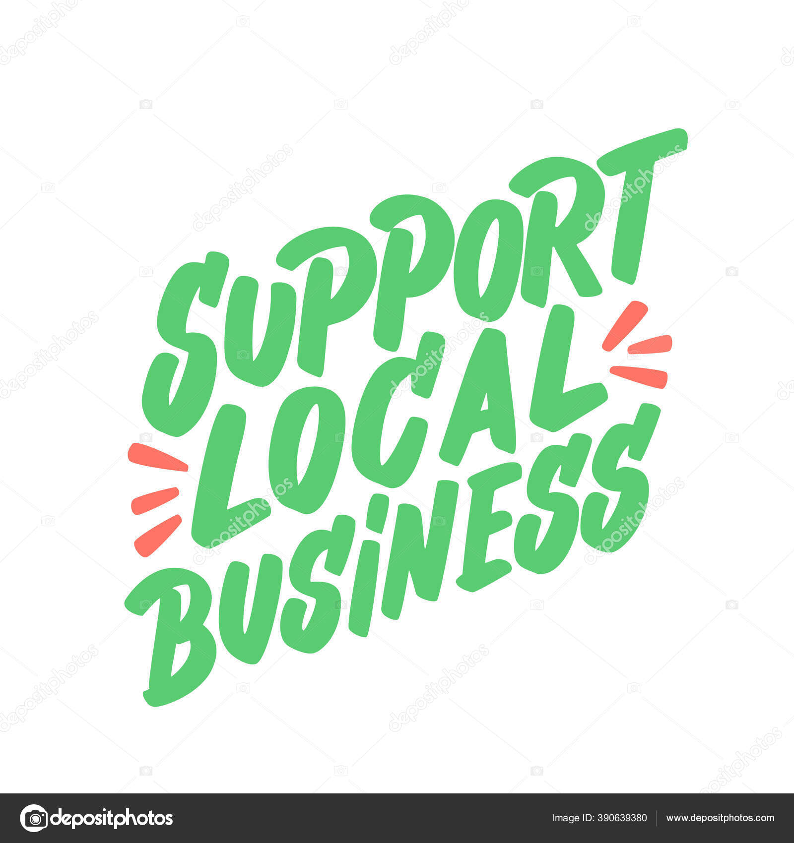 Support local business. Vector lettering. Stock Vector by ©alexgorka ...