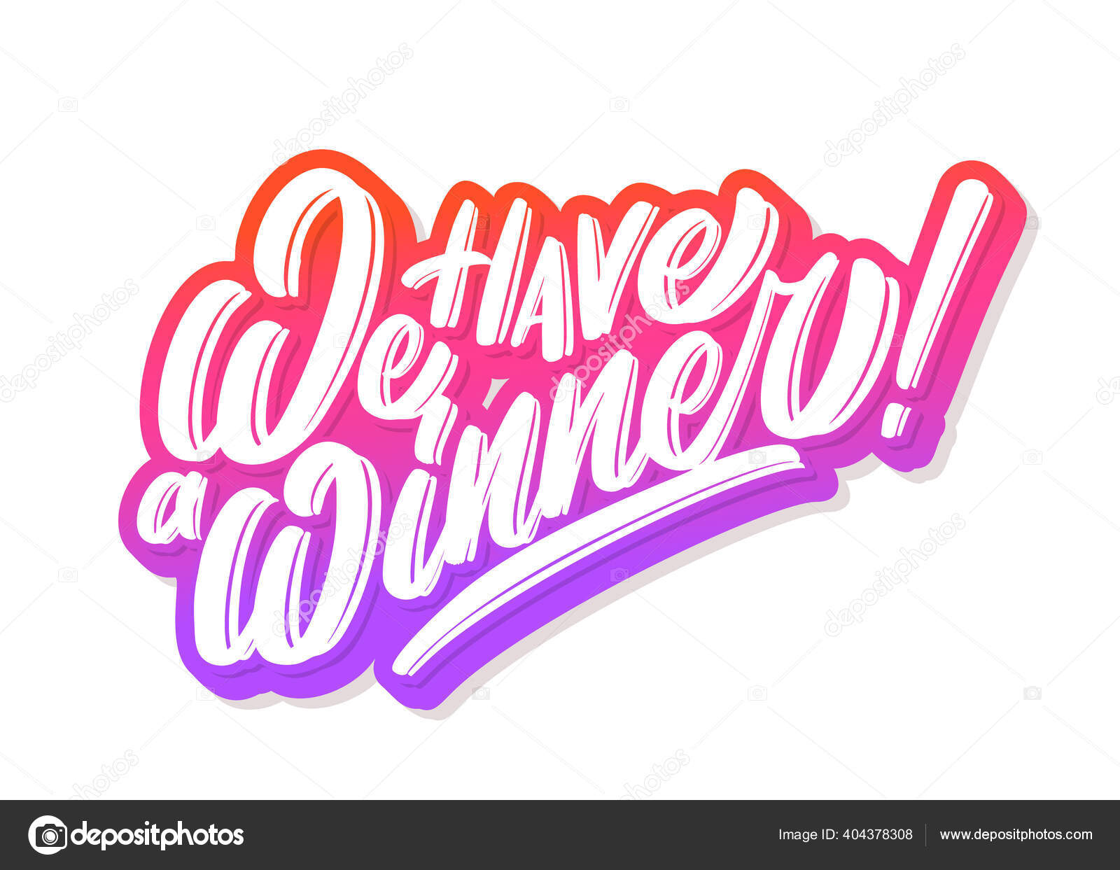 We Have A Winner Images