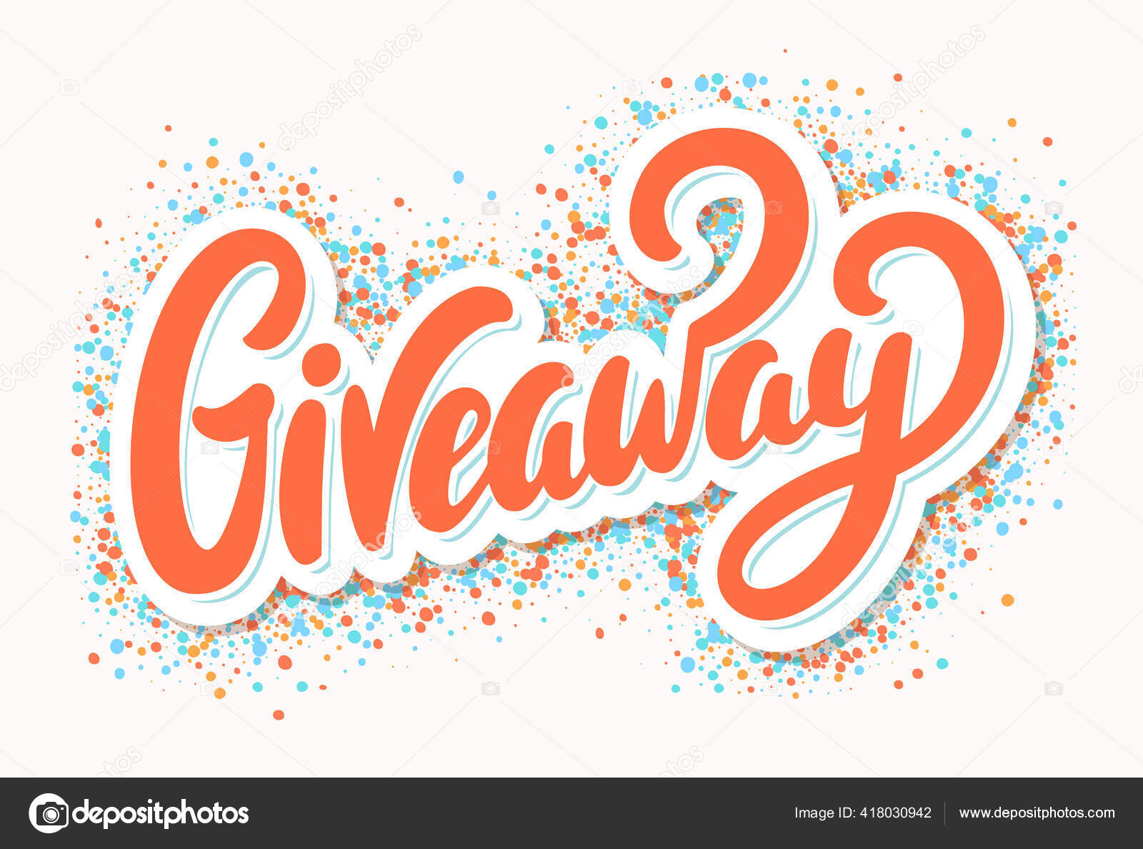 Giveaway banner. Vector hand drawn lettering. Stock Vector by ...