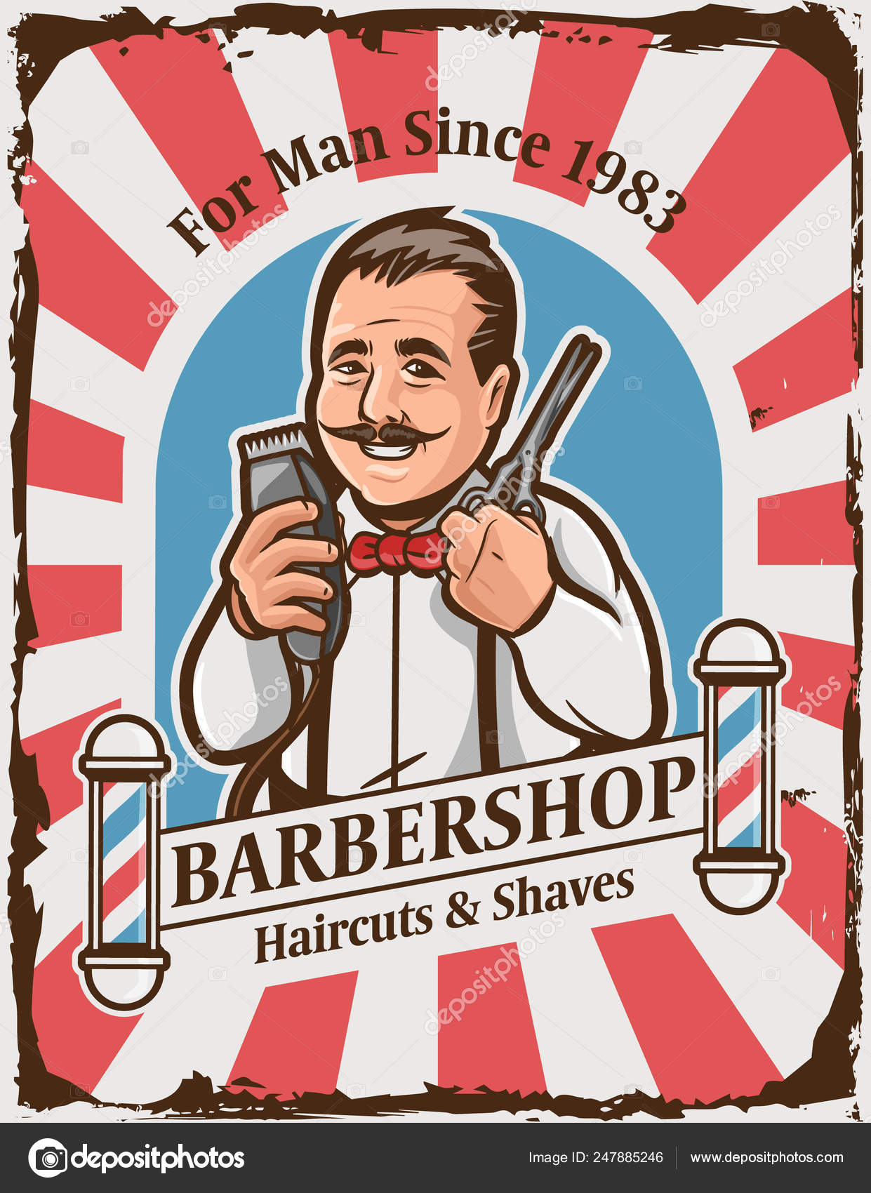 Barber shop banner Stock Vector by ©mollicart 247885246