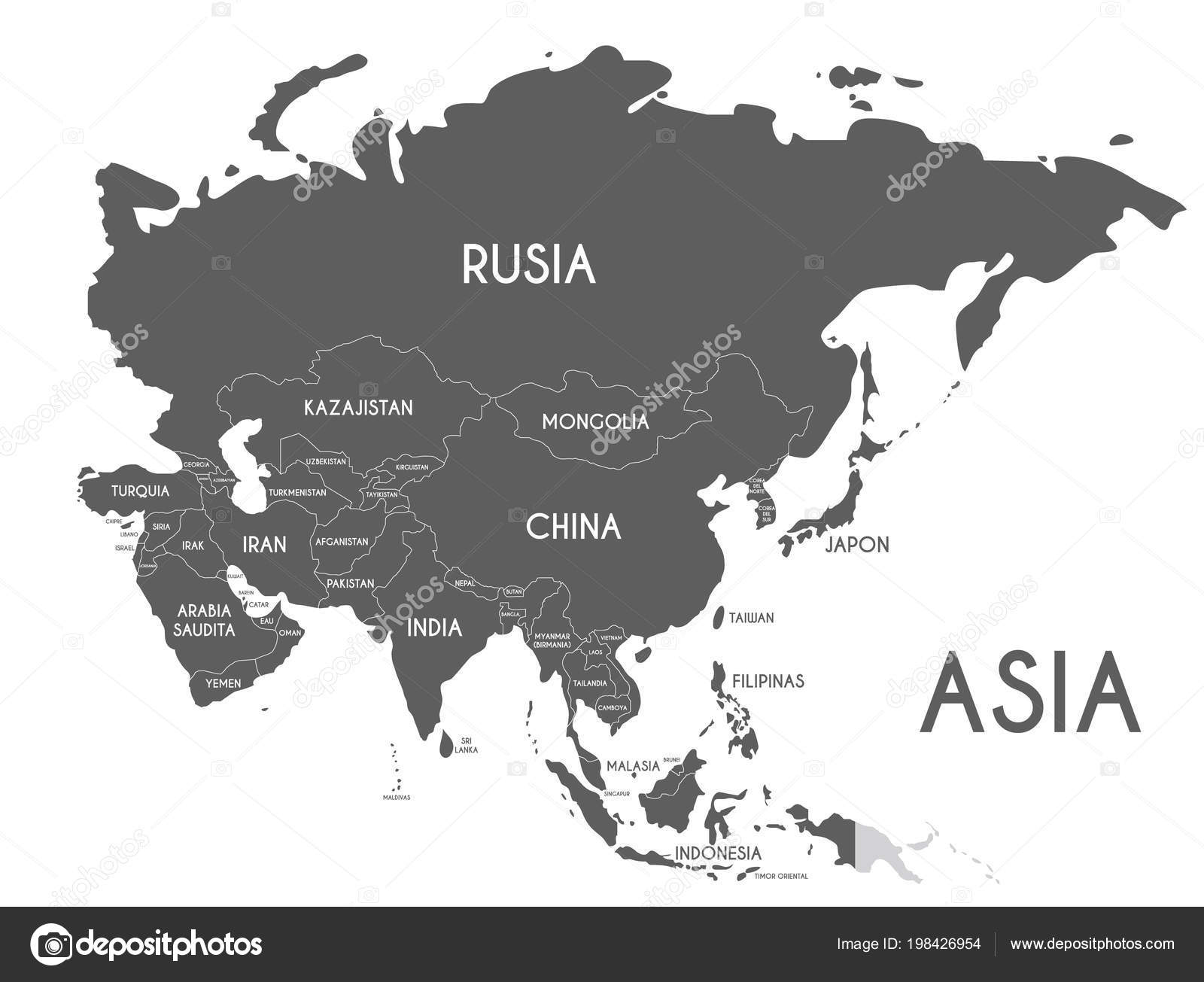 Asia Political Map Labeled