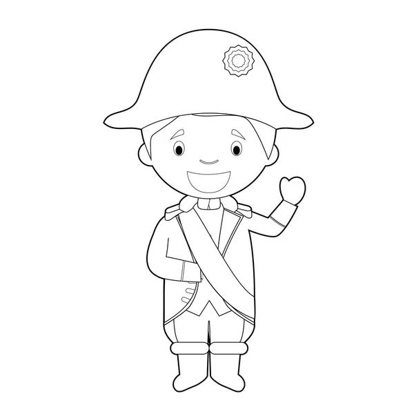 Personaje Dibujos Animados Para Colorear Fácil Venezuela Vestido Manera ...