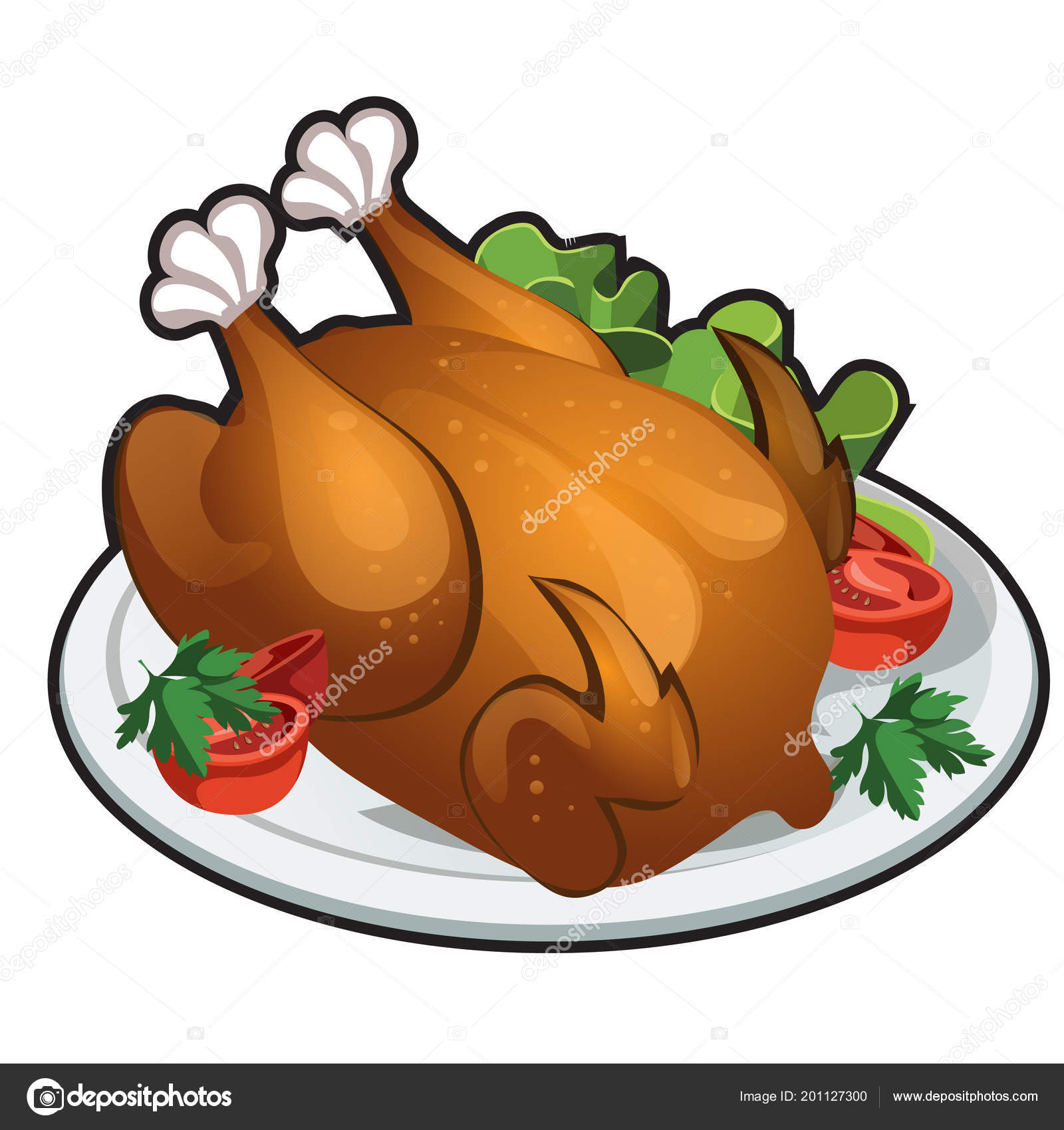 Cooked Chicken Cartoon