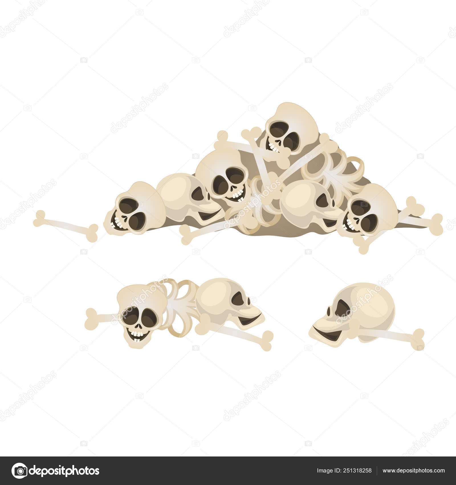 Cartoon Pile Of Bones