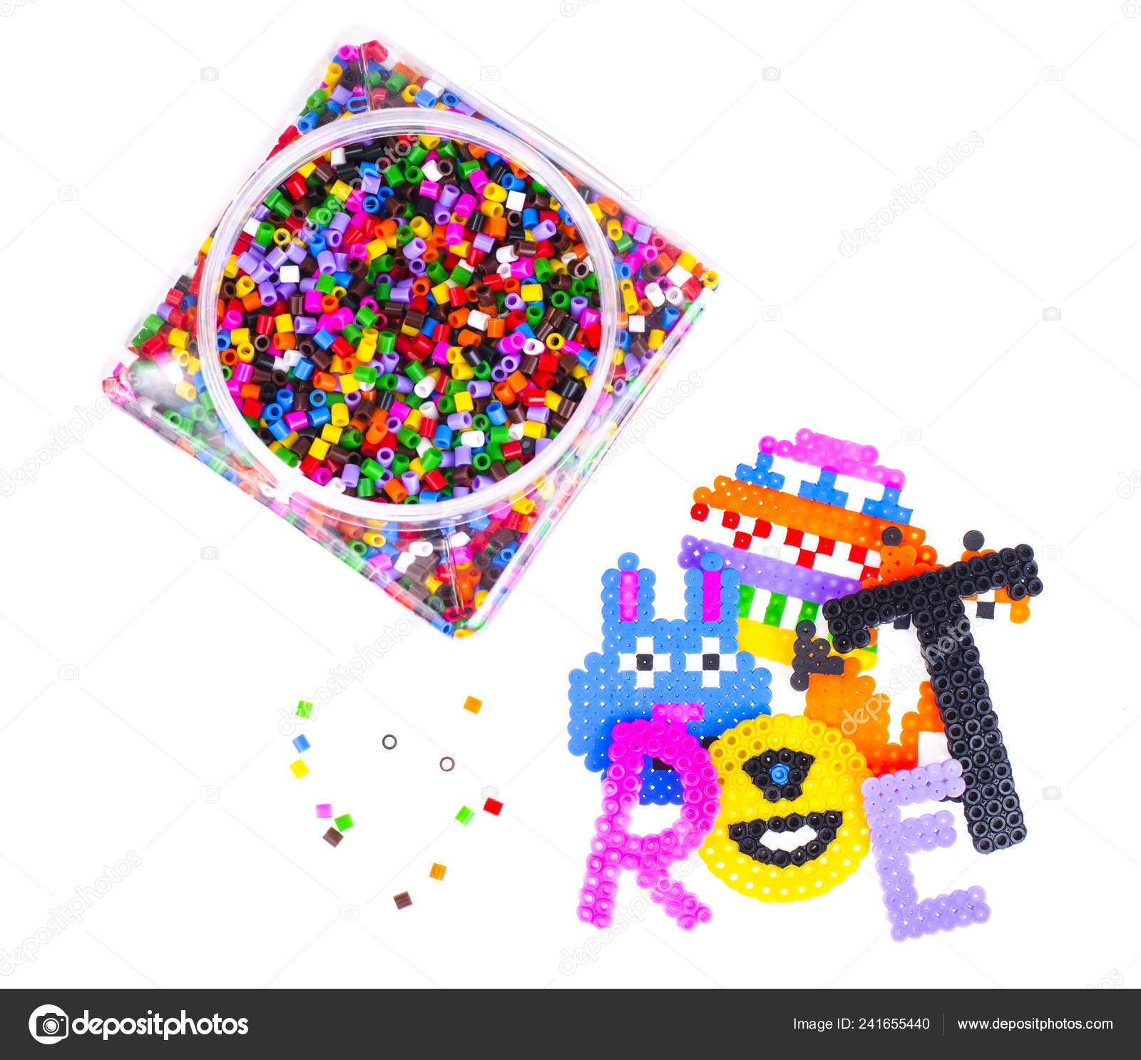 Mix Color Plastic Particles Children's Mosaic Studio Photo — Stock ...