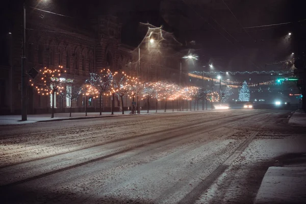 Winter Street Night