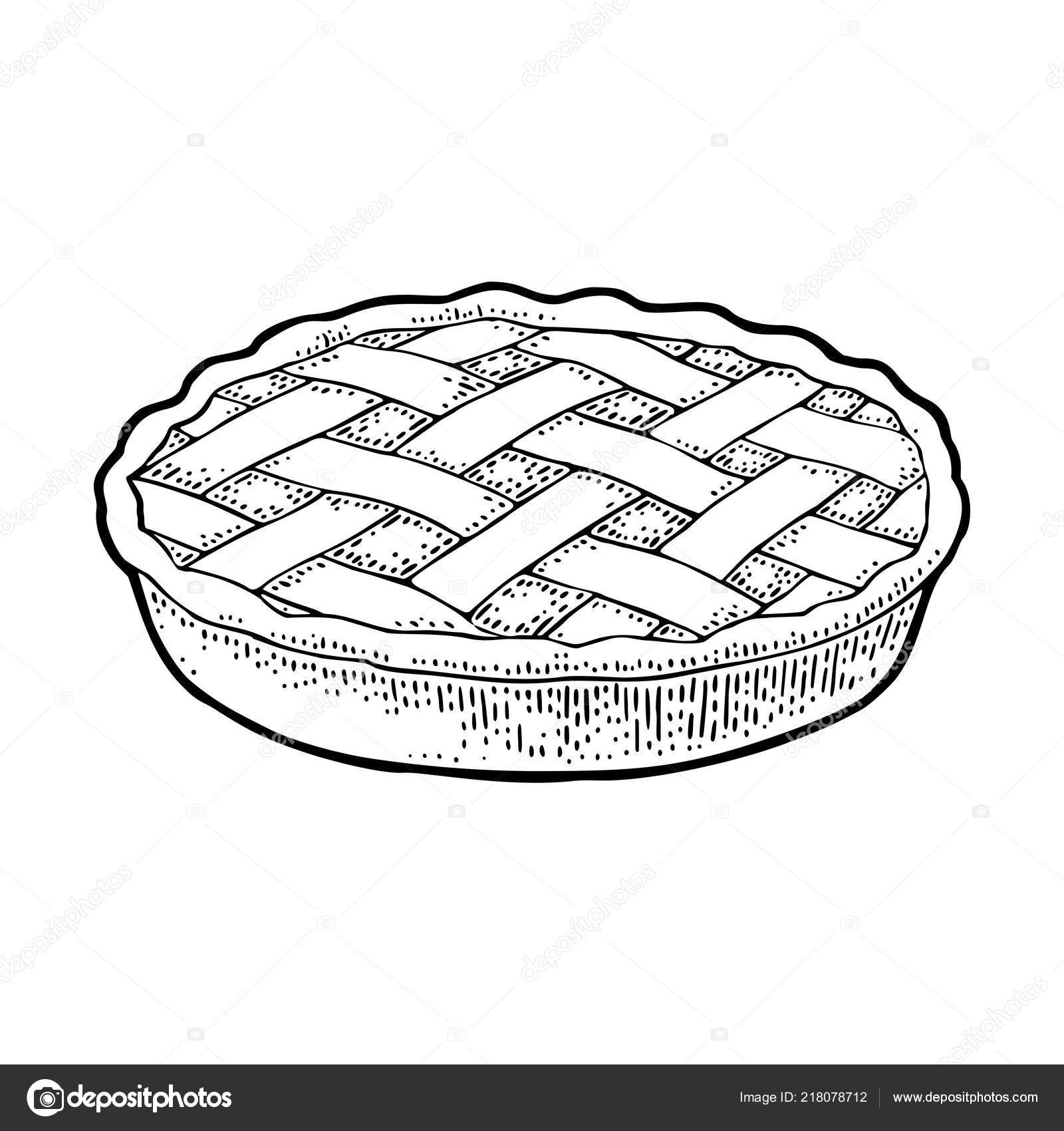 Cherry Pie Clipart Black And White