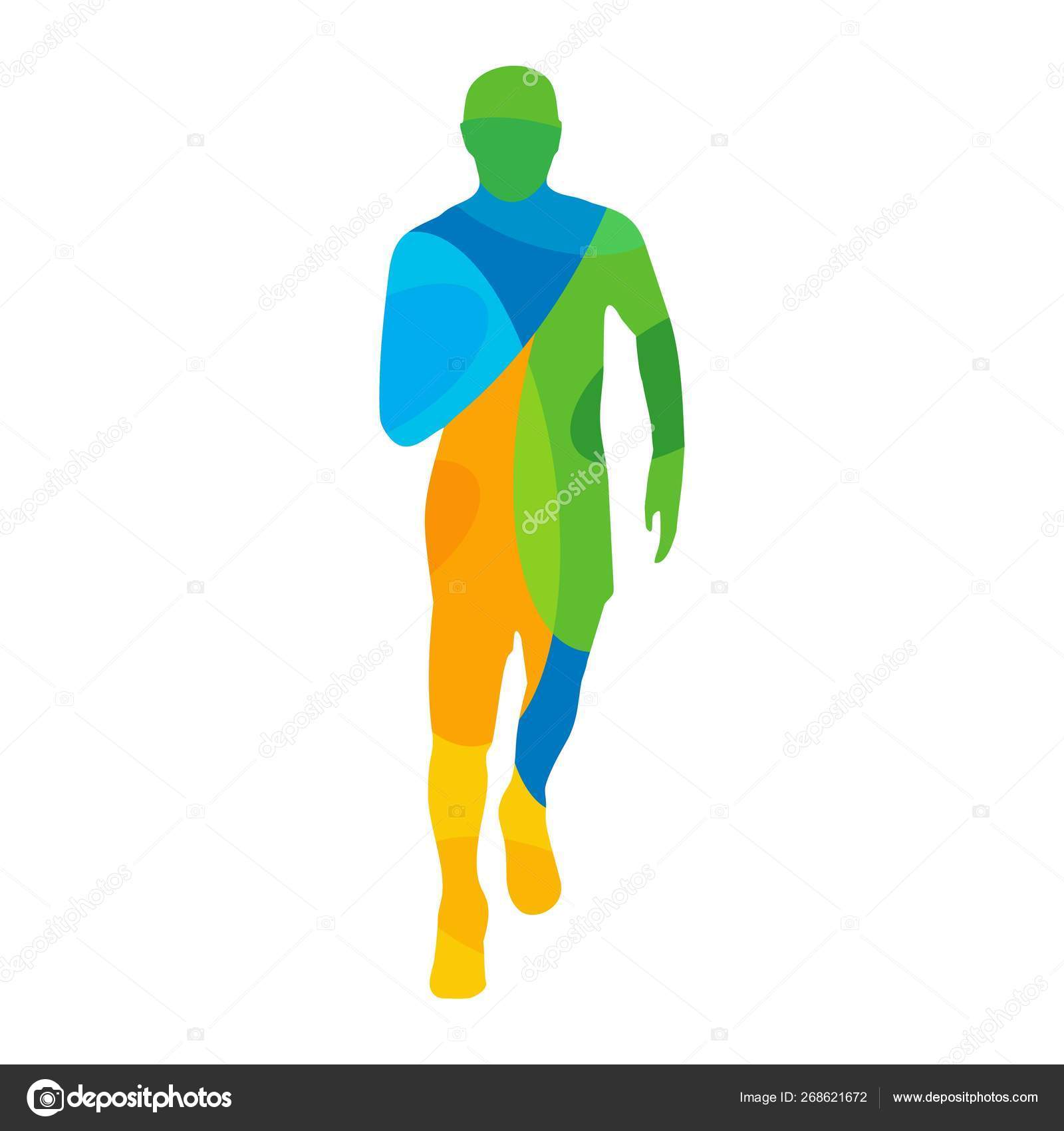 Runner. Front view. Stock Vector by ©DenisPotysiev 268621672