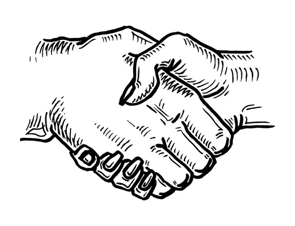 Illustation vector handshake between businessman — Stock Vector ...