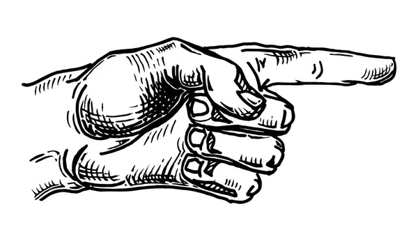 Pointing finger. Hand sign for web, poster, info graphic Stock Vector ...