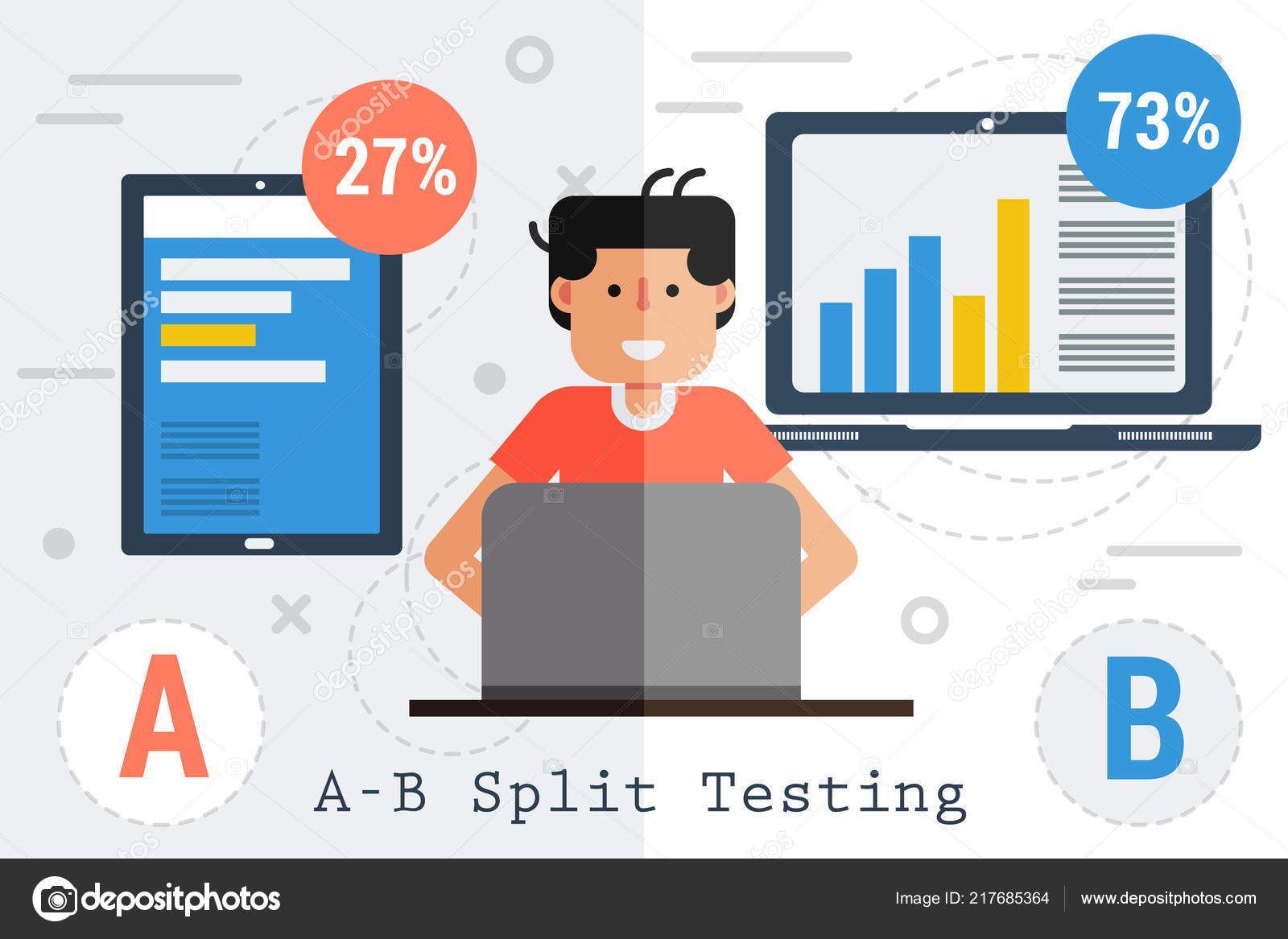 Vector A-B Split Testing - tablet and computer Stock Vector Image by ...