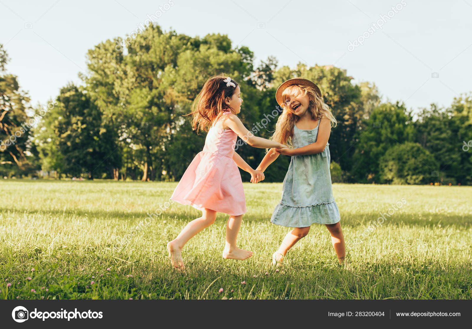 Little Girl Dancing Outside