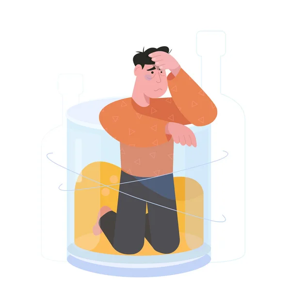 Guy Masturbates On Chair Onanism On Armchair — Stock Vector