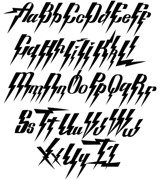 Vector Handwritten Gothic Font Unique Lettering Typography Card Poster ...