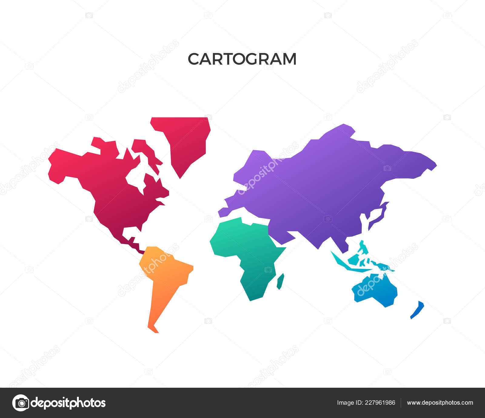 Modern Cartogram Business Chart Graph Infographic Elements Illustration ...