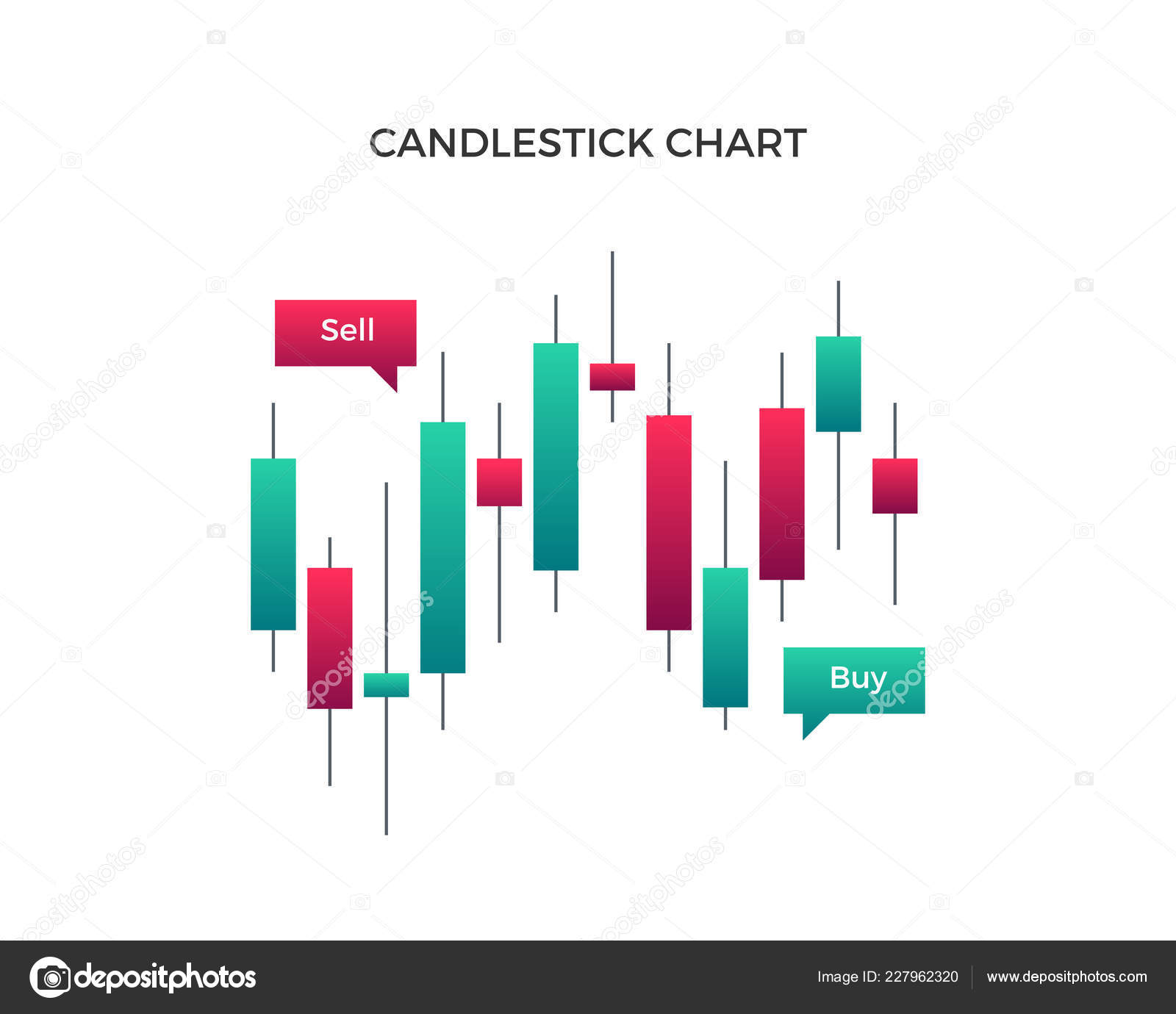 Modern Candlestick Chart Business Chart Infographic Elements ...