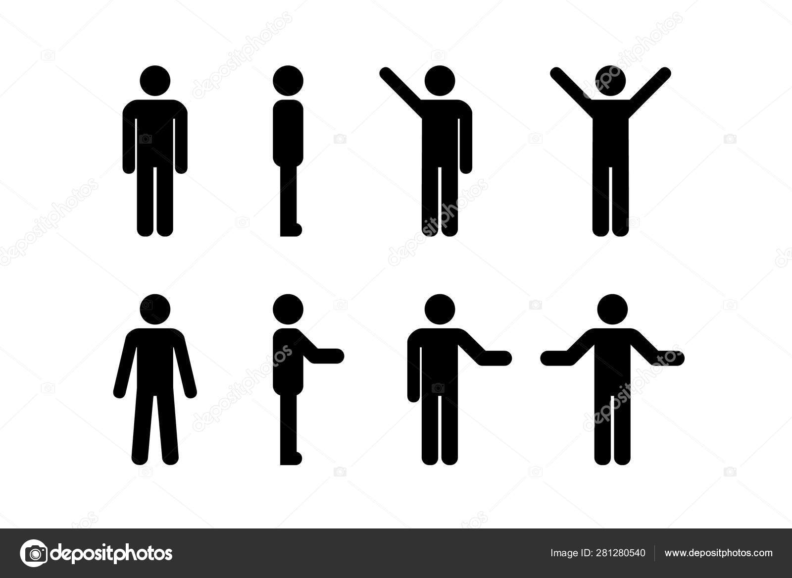 Image vectorielle Homme debout, bâton humain. Illustration vectorielle ...