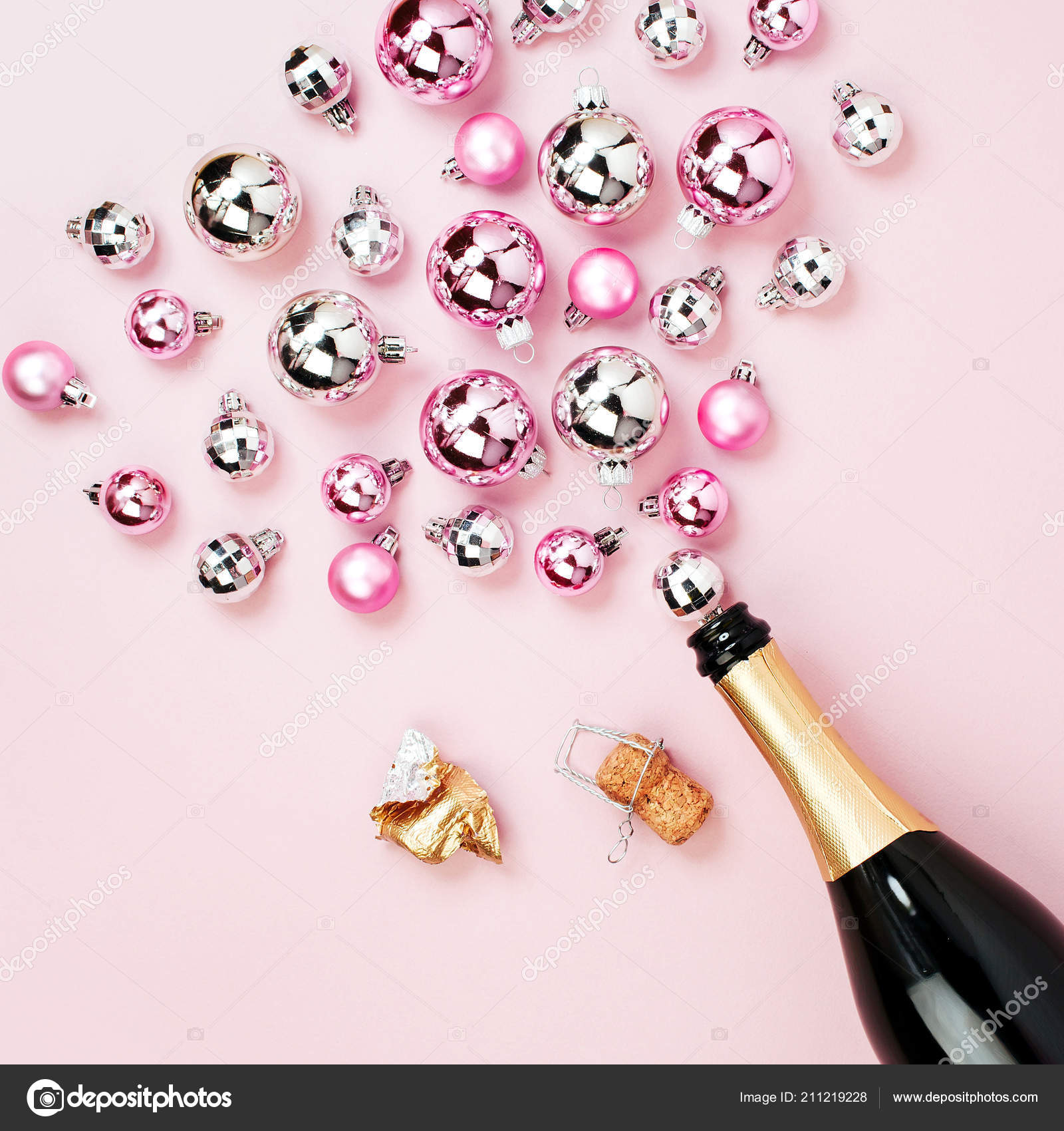 Pink Champagne Bottle Pop