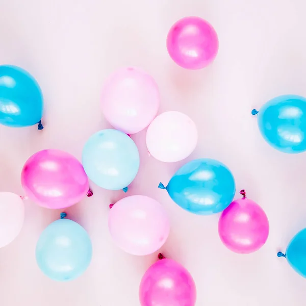 Colorful Balloons Pastel Color Background Festive Birthday Party ...
