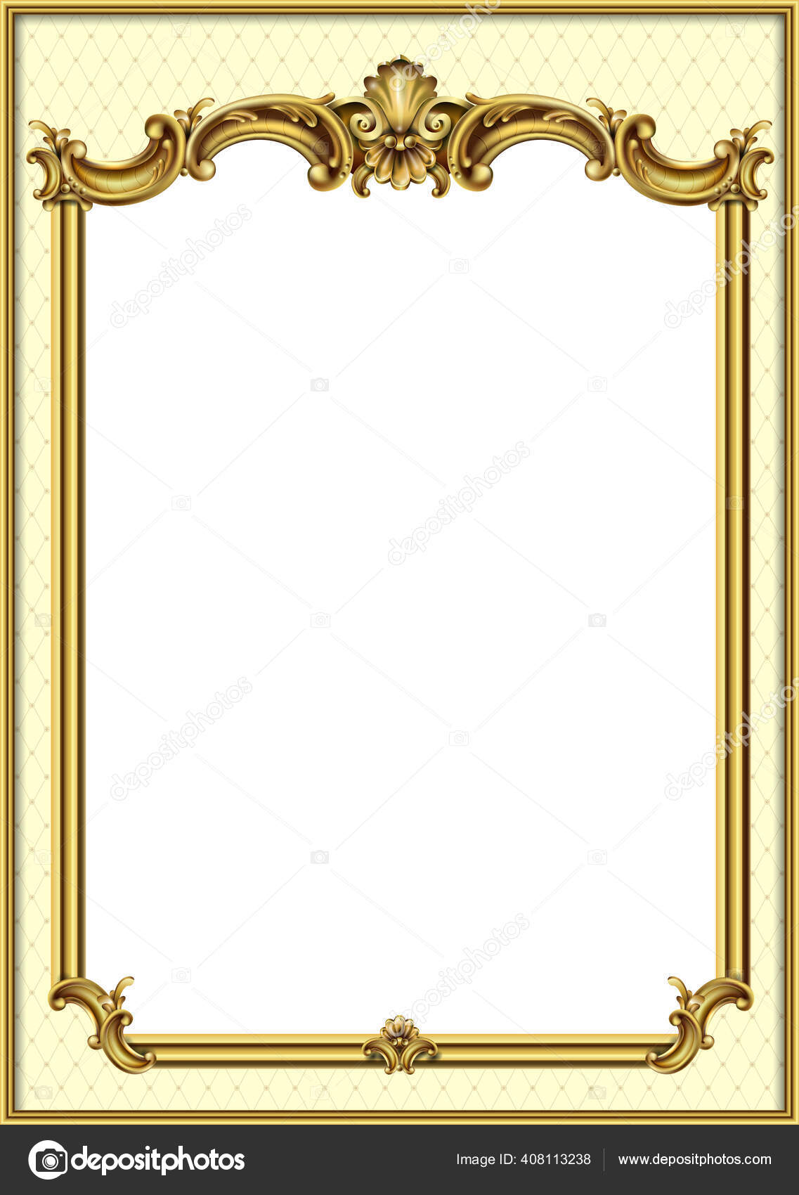 Gold classic frame of the rococo baroque Stock Vector by ©denisik11 ...
