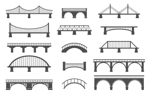 Bridges icons set — Stock Vector © royalty #50301359