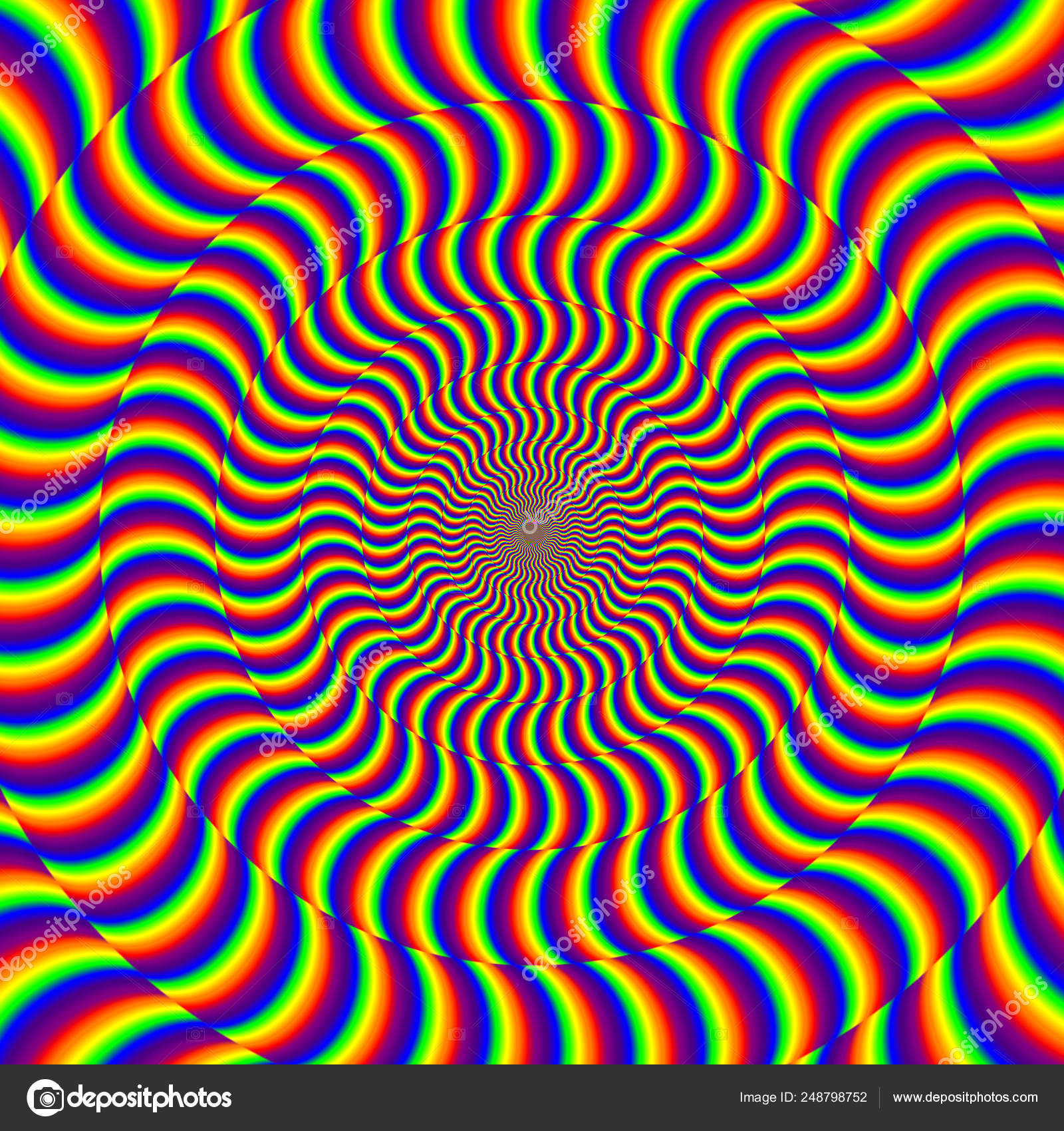Psychedelic optical spin illusion background. — Stock Photo © EvilWata #248798752