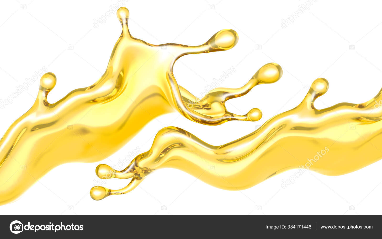 Splash Oil White Background Rendering Illustration — Stock Photo ...