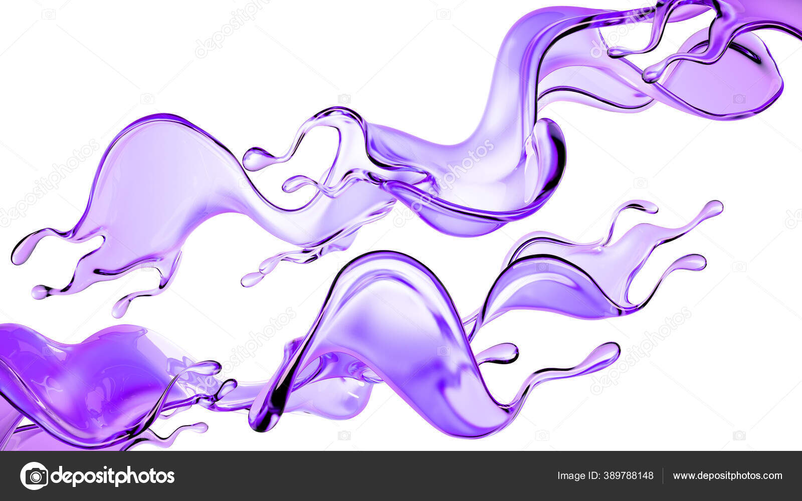 Splash Purple Transparent Liquid Rendering Illustration Stock Photo by ...