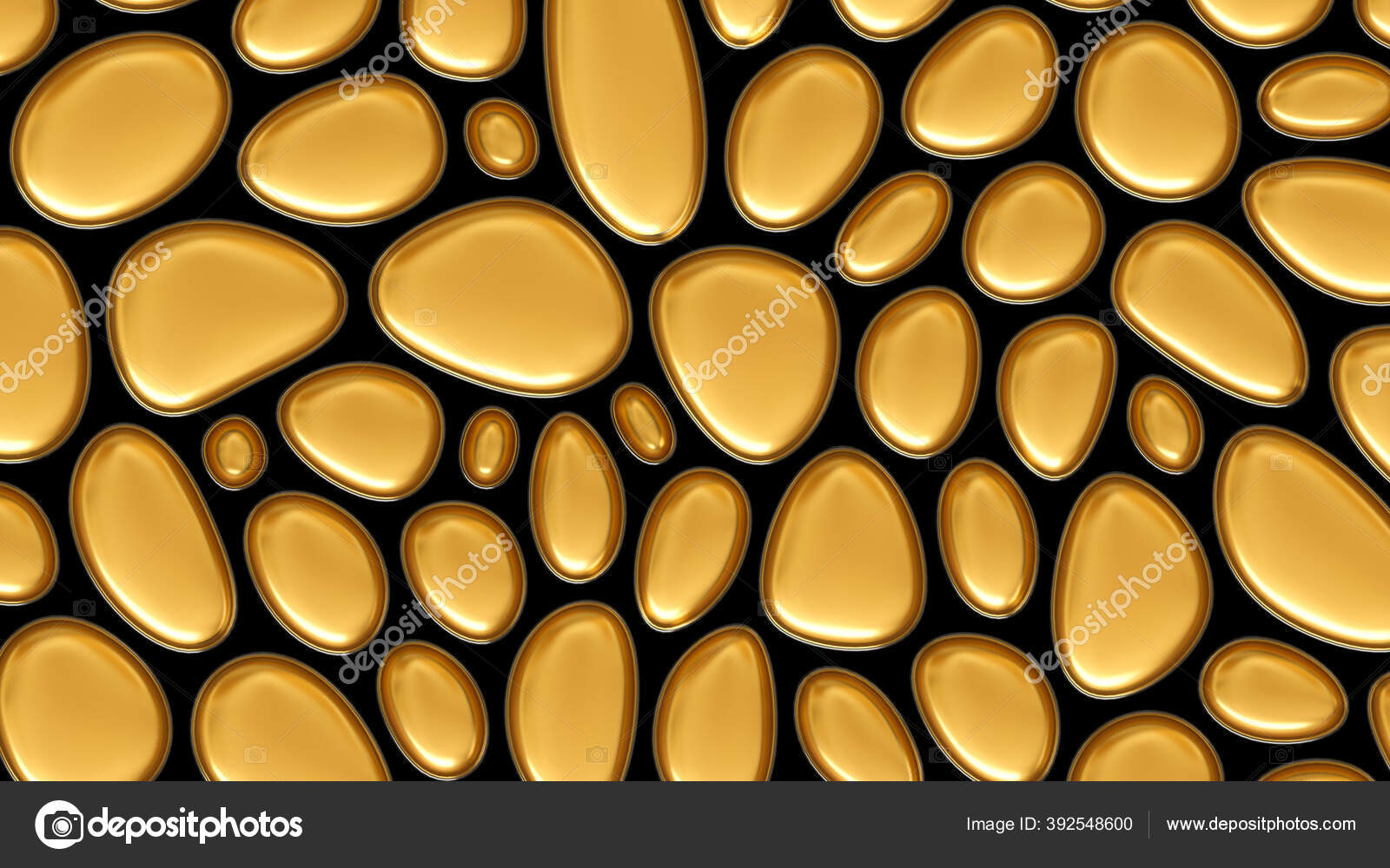 Black Gold Texture Background Relief Circles Rendering Illustration ...