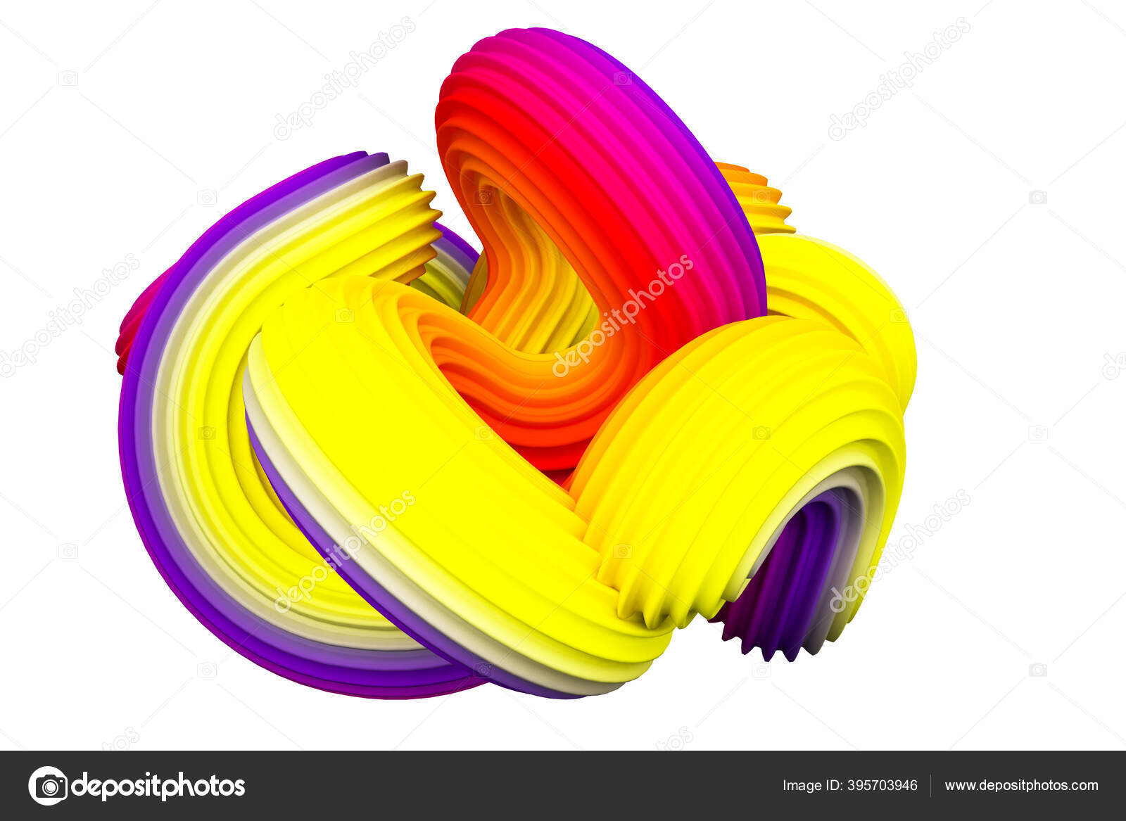 Abstract Rainbow Shape Rendering Illustration — Stock Photo © naveki ...