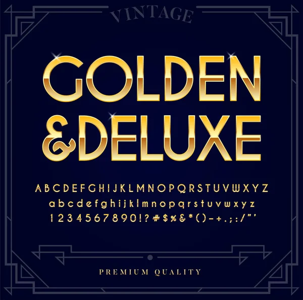 Gold Metallic Font Set Stock Vector by ©ckybe 152880174