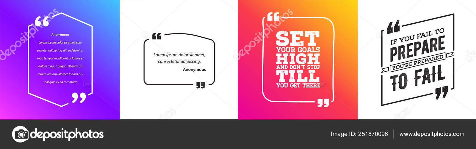 Remark Quote Template Bubble Vivid Background Citation Template Vector ...