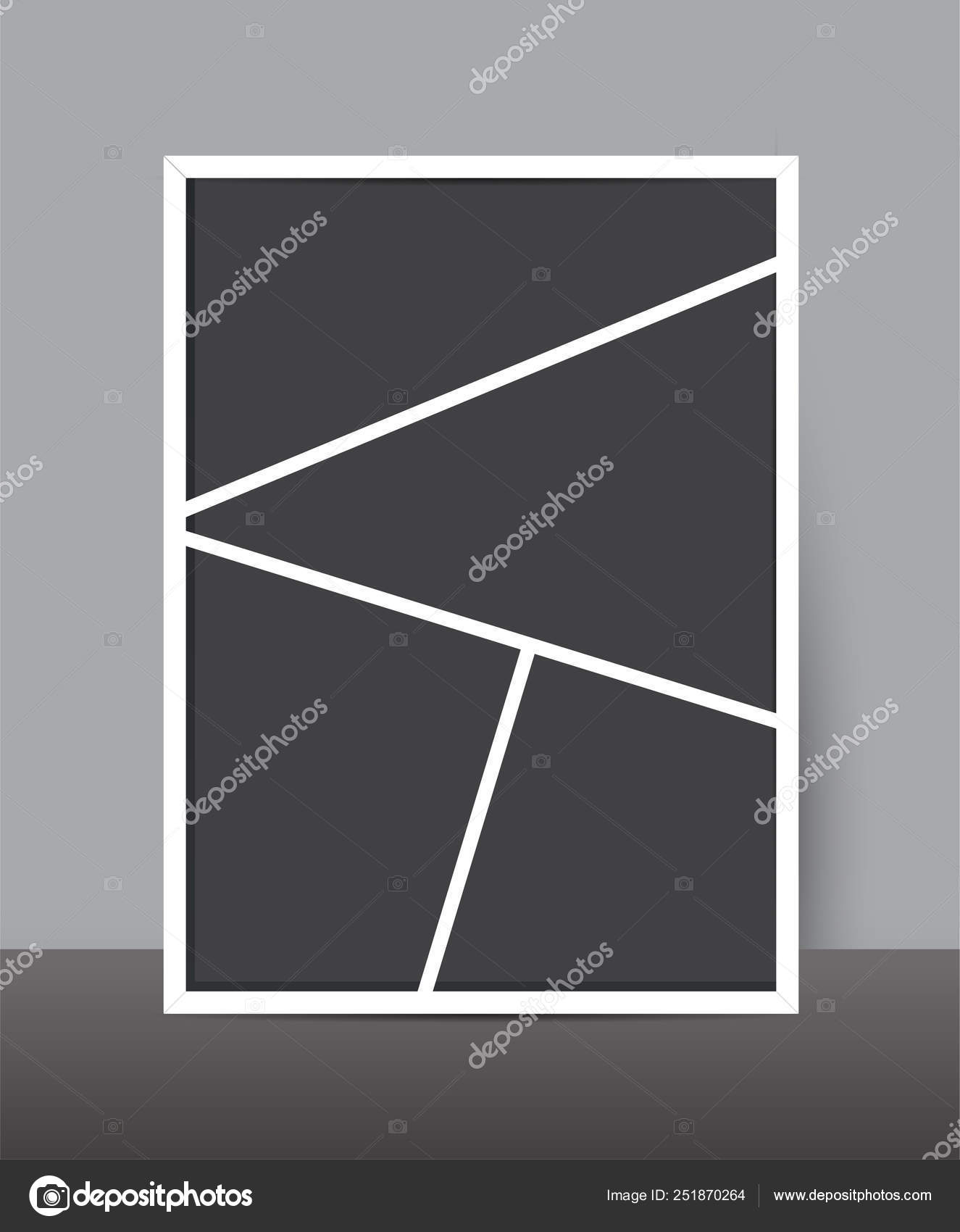 Vertical Collage Layout Template. Frames for Photo or Illustrati Stock ...